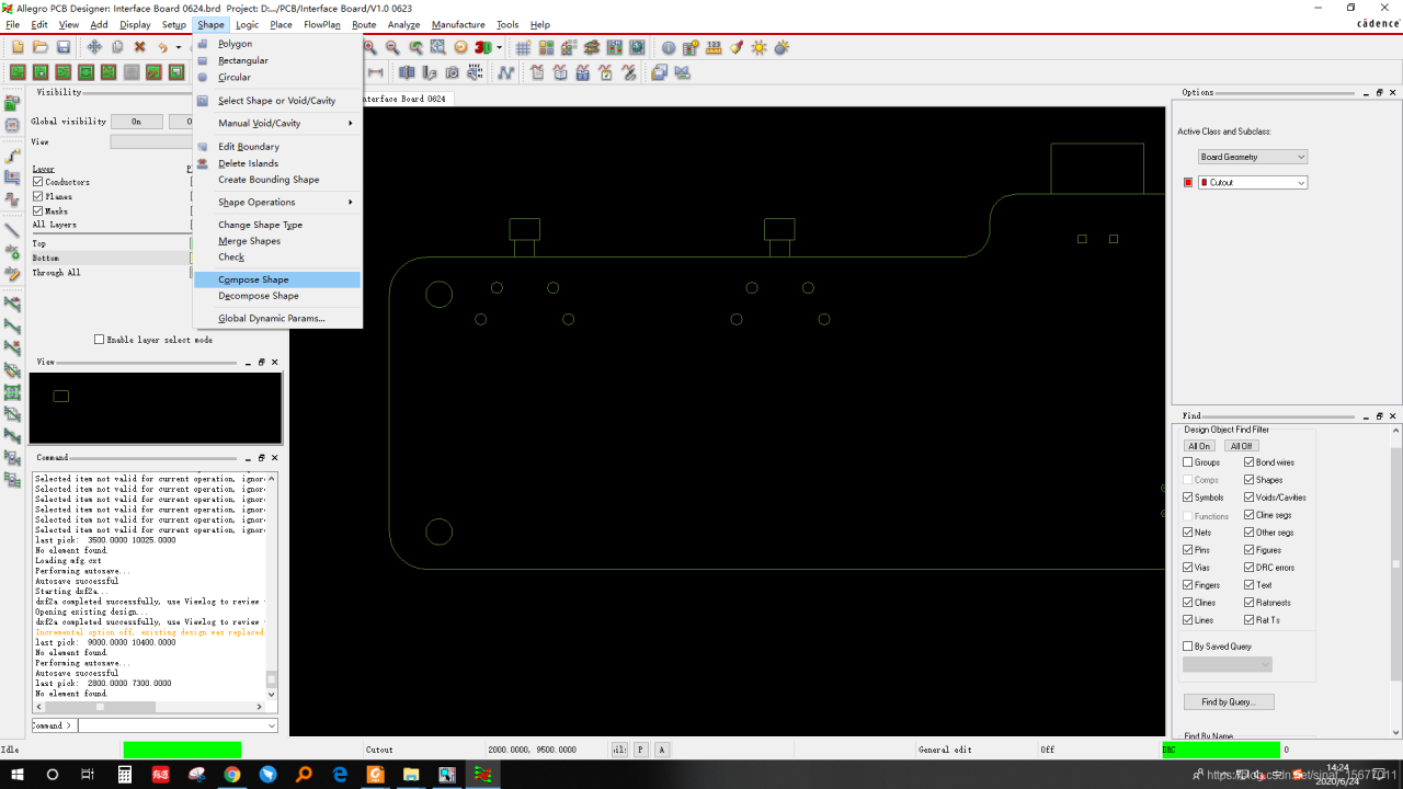 Allegro DXF板框导入及将元器件精准放置到特定位置操作 – 源码巴士