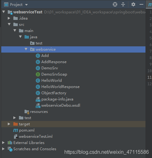 Idea Java 调用 Webservice接口 源码巴士