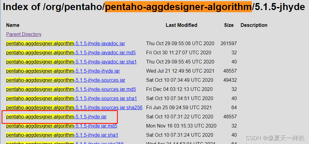 Could Not Find Artifact Org Pentaho Pentaho Aggdesigner Algorithm Jar 5 1 5 Jhyde 源码巴士