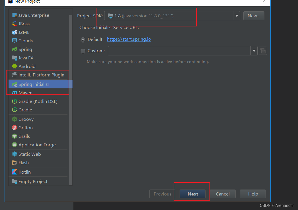 Initialization failed for ‘https://start.spring.io‘ Please check URL, network and proxy settings ...